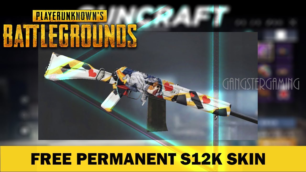 FREE GUN SKIN S12K IN PUBG MOBILE ! WOW !! EASY STEPS !GUNCRAFT ...