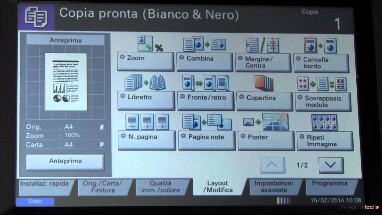 noleggia-facile presenta funzioni copia base utax 3005ci - YouTube