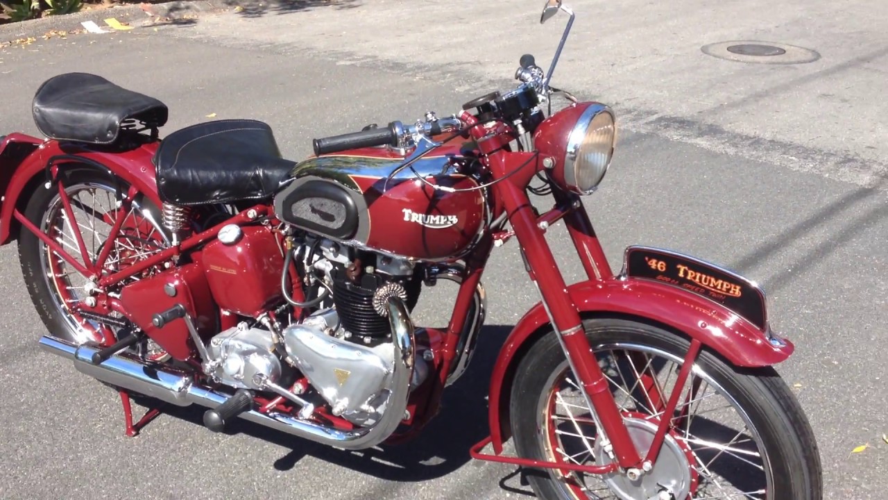 1946 Triumph 500cc Speed Twin For Sale - YouTube