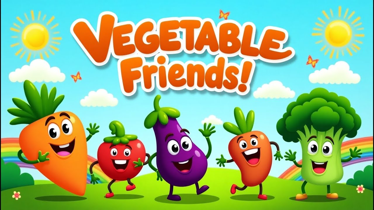 Learn & Sing Vegetable Names | Colorful Vegetable Song for Kids ...