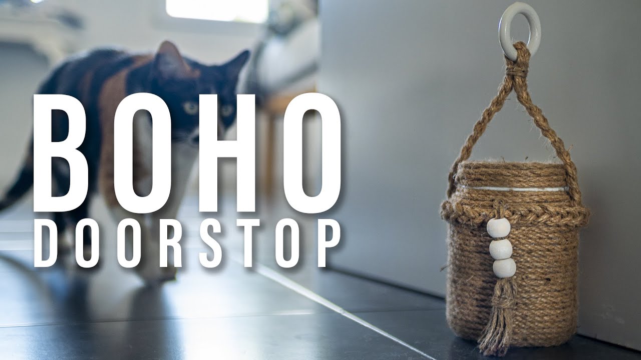 UNIQUE BOHO JUTE ROPE DOORSTOP - YouTube