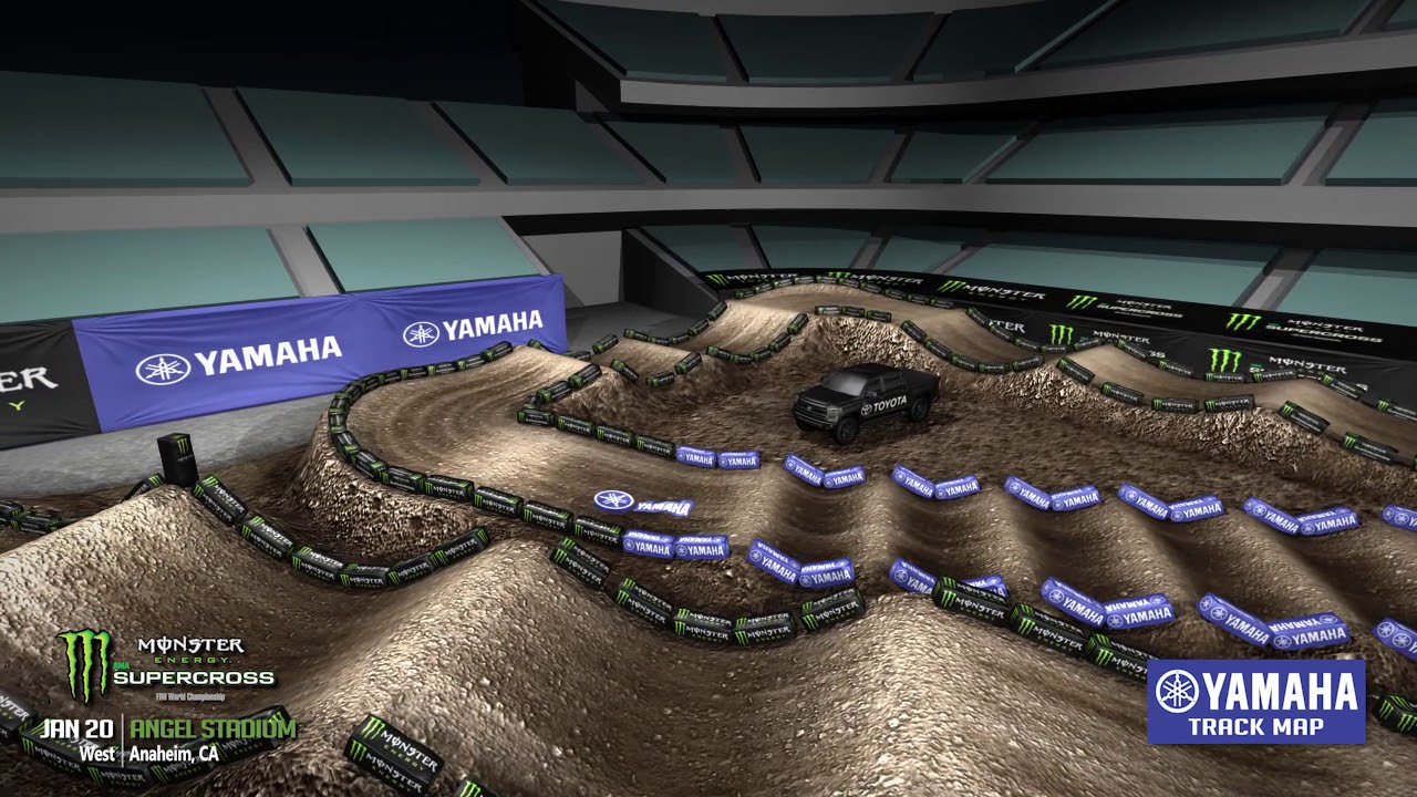 2018 Yamaha Animated Track Map: Anaheim 2 Monster Energy Supercross ...