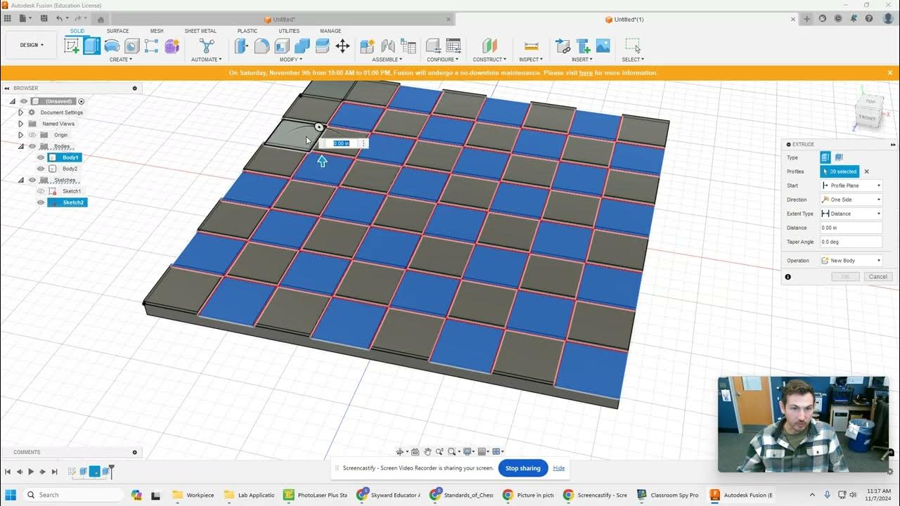Creating Chess Board on Fusion 360 - YouTube