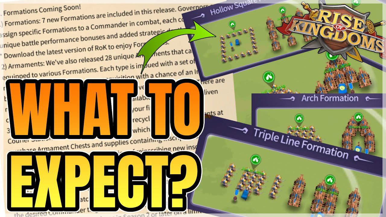 Good OR Bad For F2P? [New Formation System] Rise Of Kingdoms New Update ...