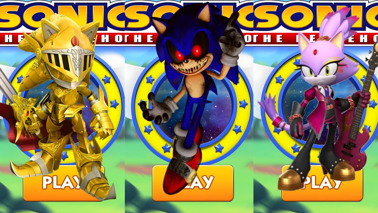 Sonic Dash - Excaliber Sonic VS Sonic EXE VS Bassist blaze _ Sonic vs All Bosses Zazz Eggman ...