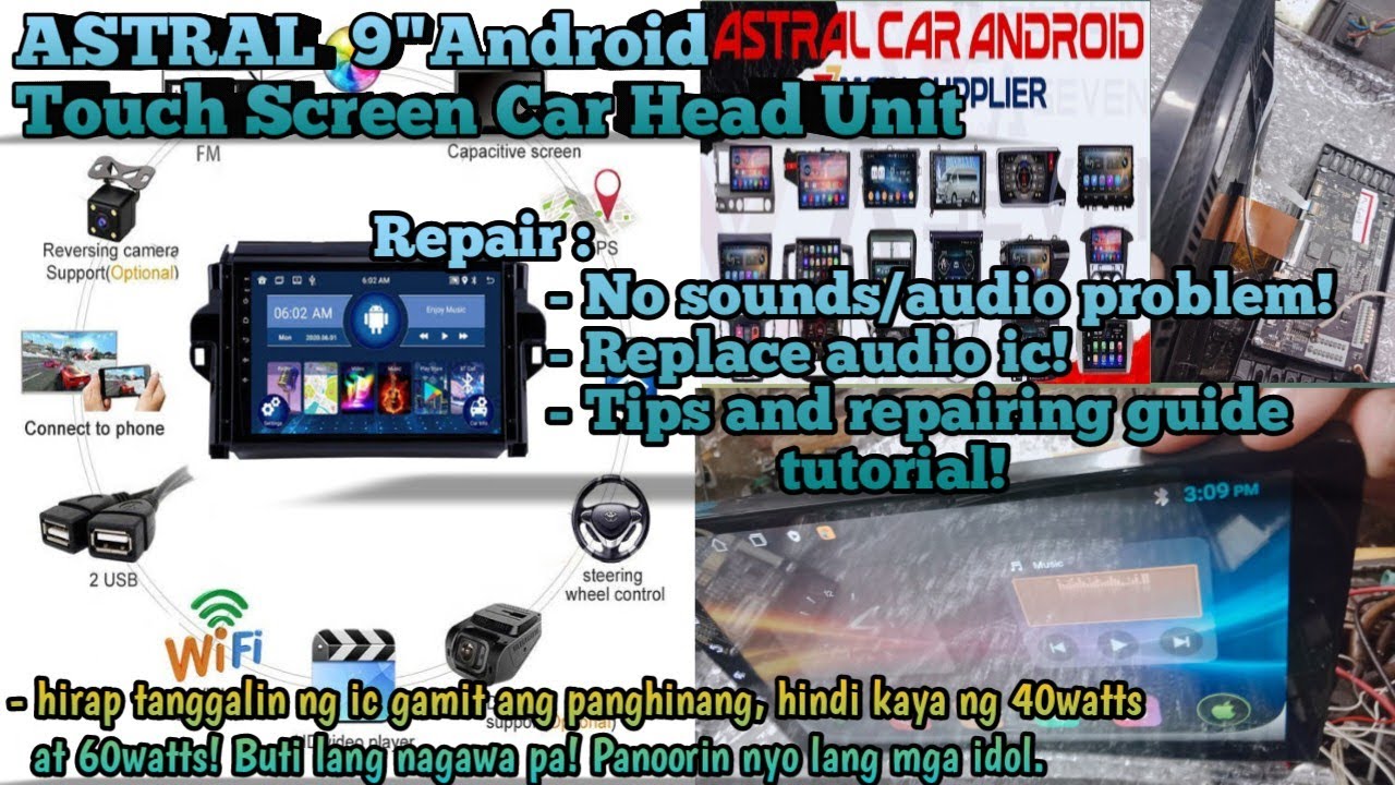 ASTRAL 9" Android Touch Screen Car Head Unit | Repair! No sounds out ...