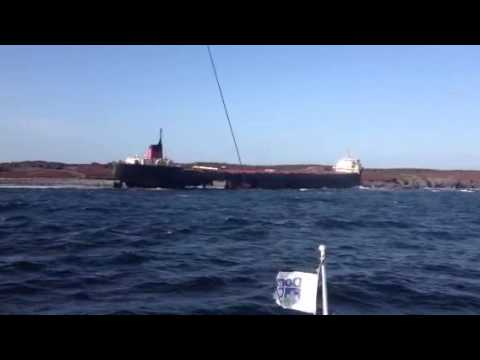 The Wreck of the MV Miner, on Scaterie Island, off Cape Bre - YouTube