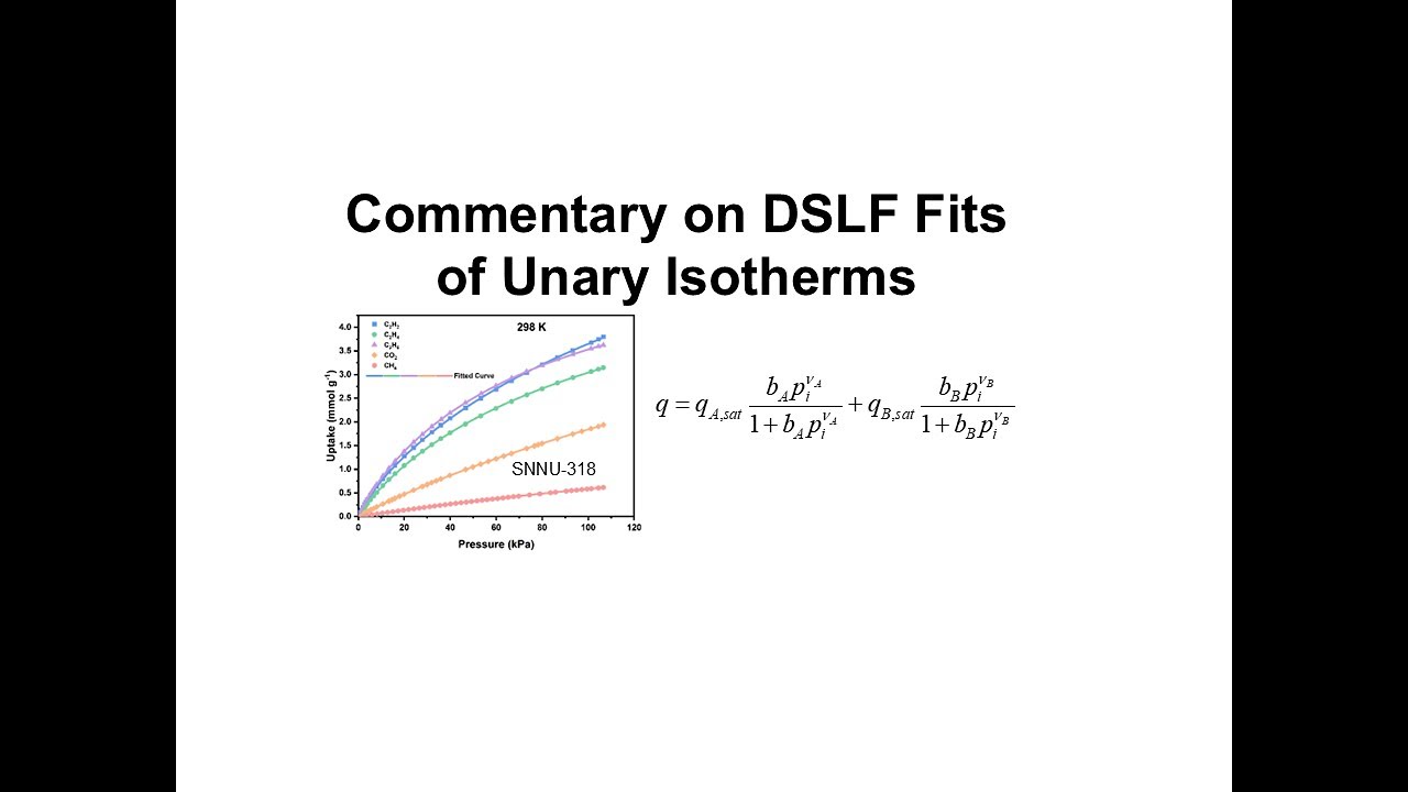 Commentary on DSLF fits of unary isotherms in MOFs - YouTube