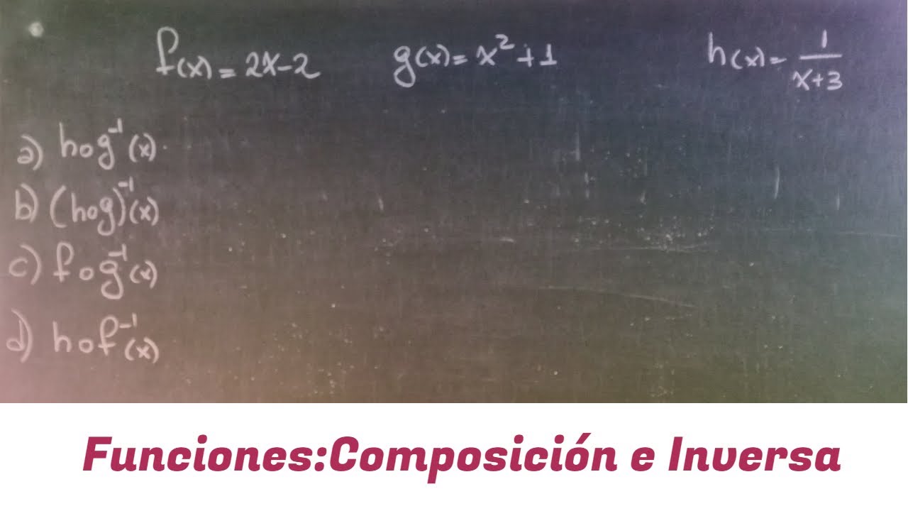 Funciones Inversa y Composición - YouTube
