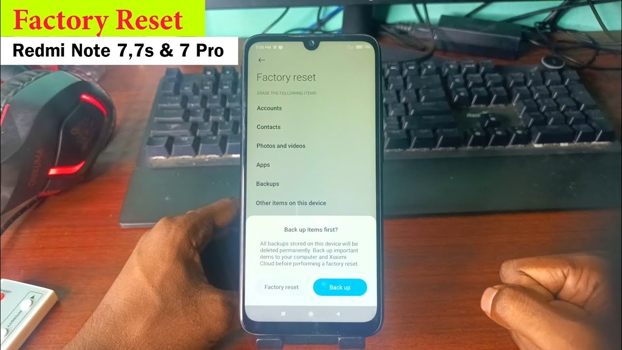 Factory Reset Kaise Kare Redmi Note 7 , 7s & 7 Pro | How Factory Reset ...