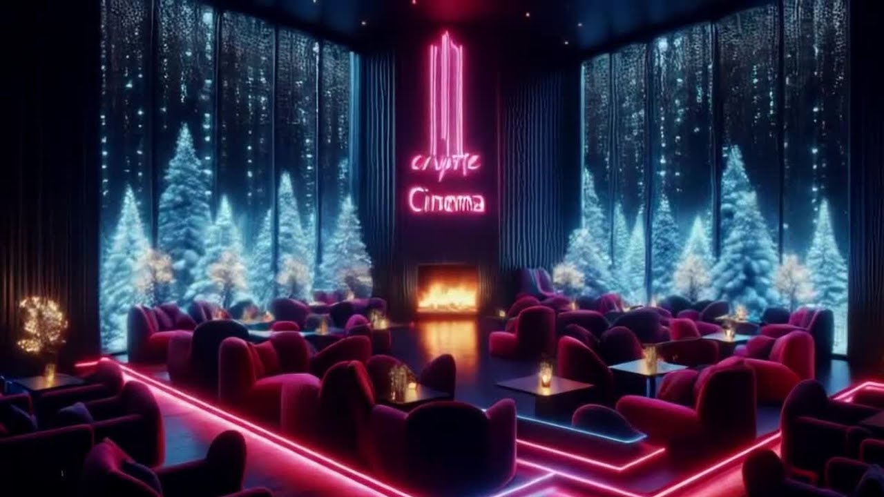 Cozy Dim Lit Fireplace Cinematic Theatrical Crystal Cafe Relaxation ...