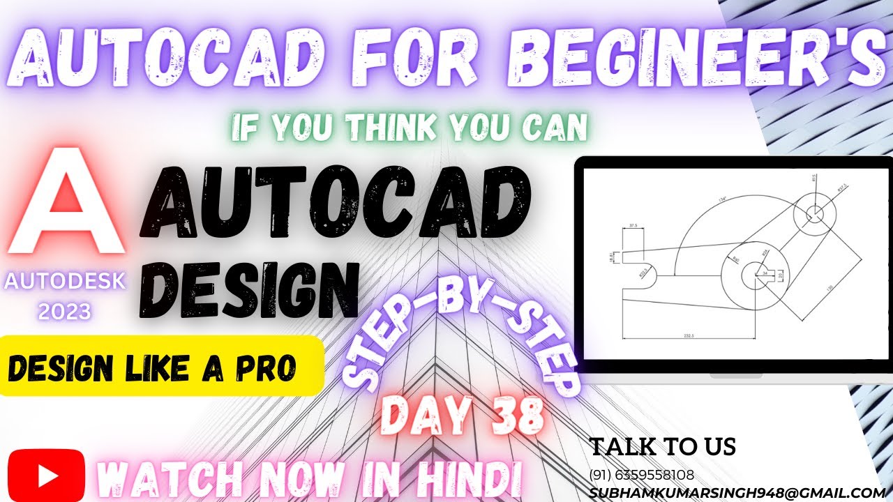 autocad for beginner's || tangent || how to give angle in autocad - YouTube