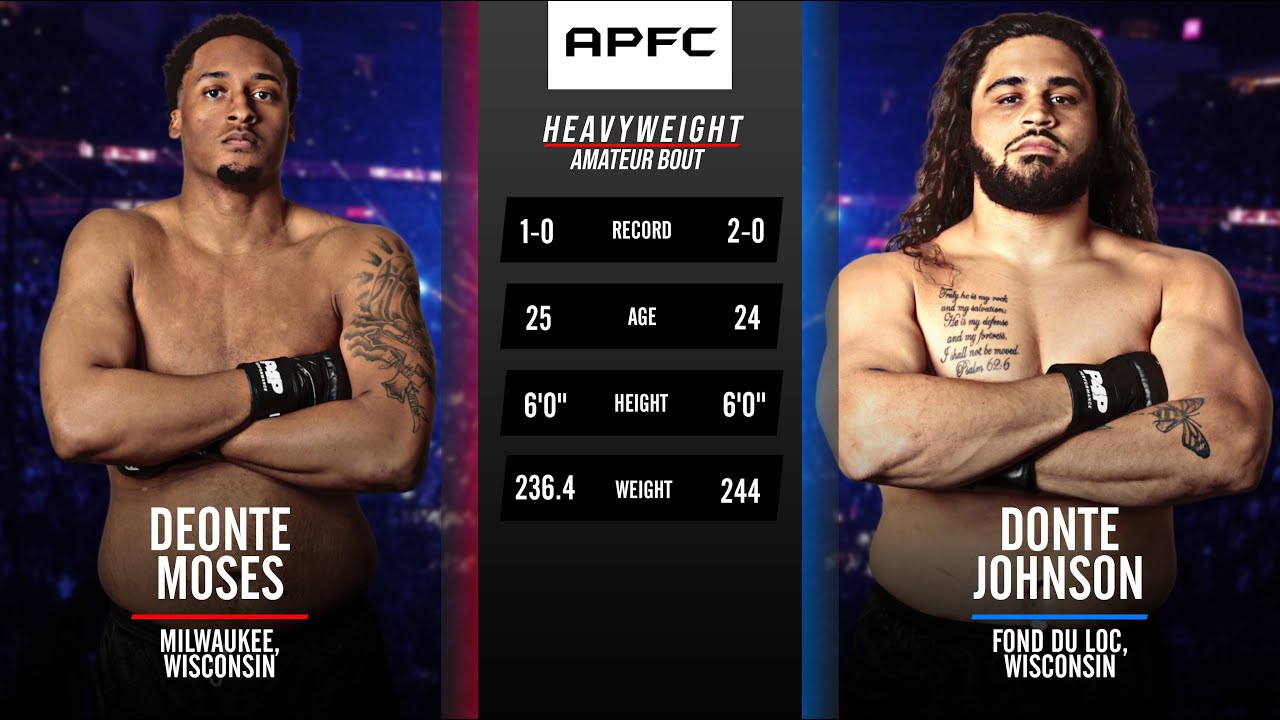INSANE HEAVYWEIGHT HEAD KICK KO! APFC 5: Deonte Moses vs Deonte Johnson ...