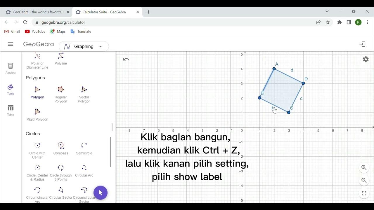 Tutorial Menggunakan Geogebra Dalam Pembelajaran Transformasi Geometri - 2320090 - YouTube