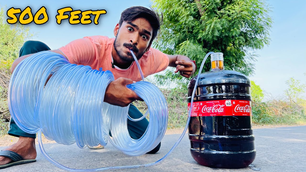 World’s Longest Straw (500+ Feet) Impossible? - क्या अब मैं कोका-कोला ...