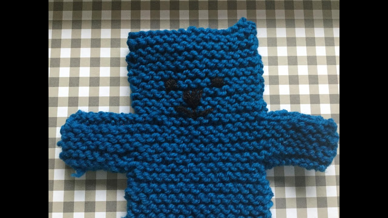 Knitting for Beginners: Teddy Bear Hand Puppet Tutorial - YouTube