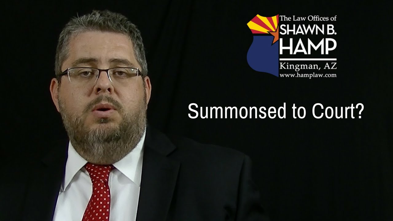 Summonsed to Court? - YouTube