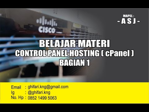 BELAJAR MATERI CONTROL PANEL HOSTING (cPanel) BAGIAN 1 - YouTube