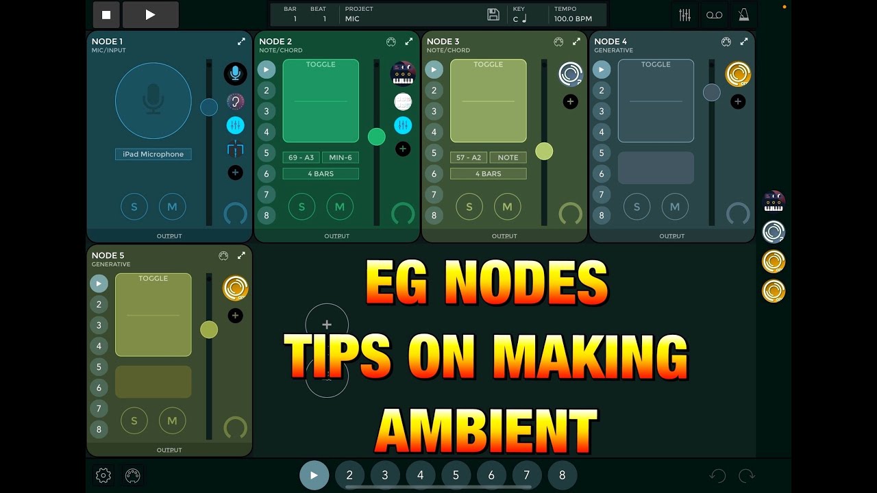 EG NODES - SynthMaster 1 & 2 - Korg Module - Tips on Making Ambient - Tutorial for the iPad ...