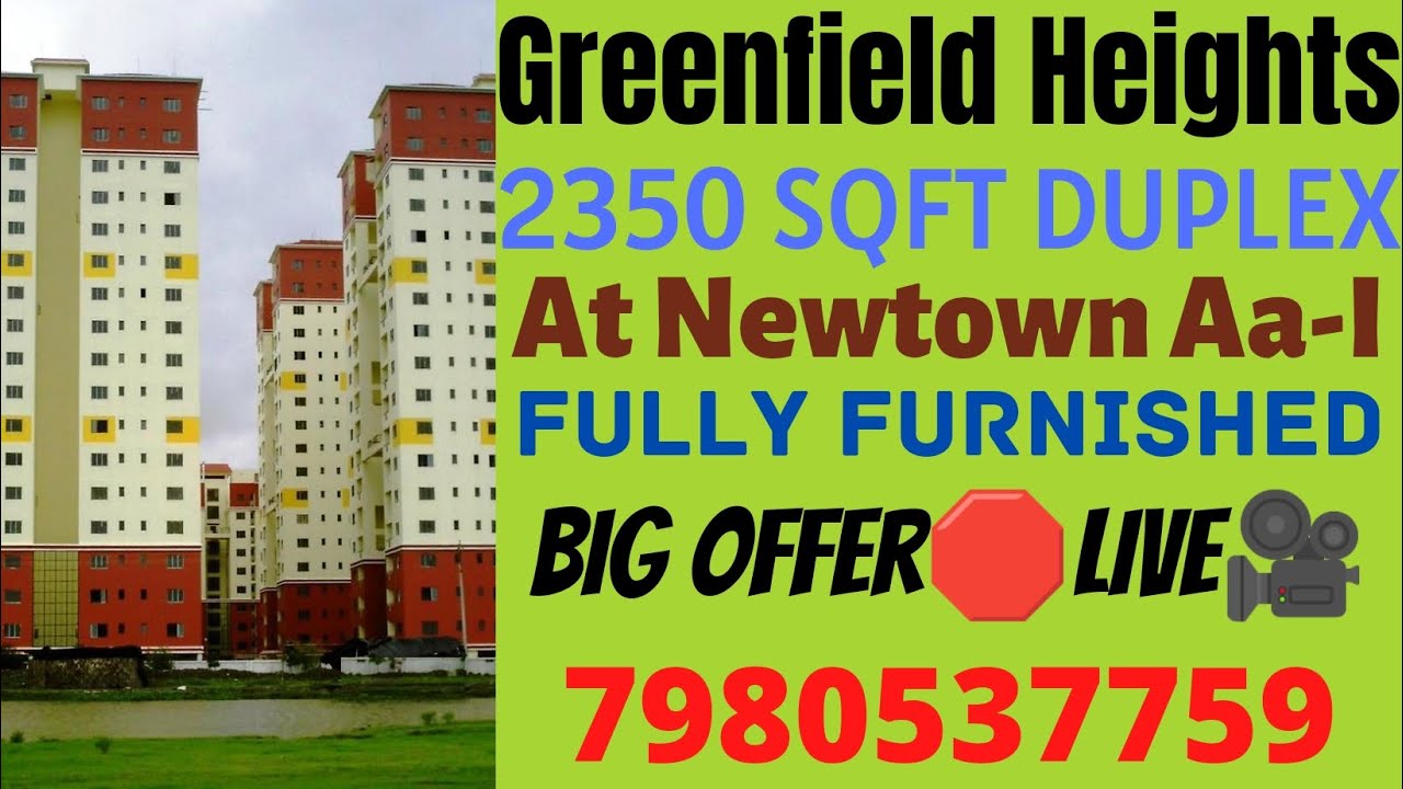 Greenfield Heights|4bhk luxarious flat|2350 sqft|At newtown|parking ...