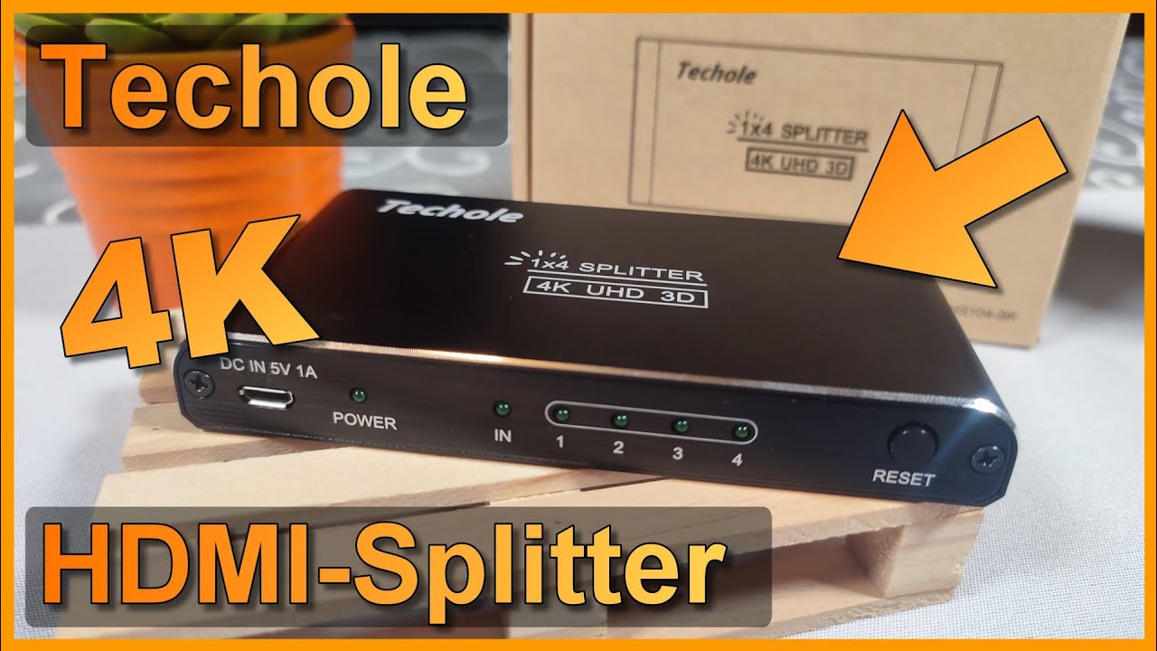 Review: Techole 4K 1-auf-4 HDMI-Splitter aus Aluminium (Test mit 1080p ...