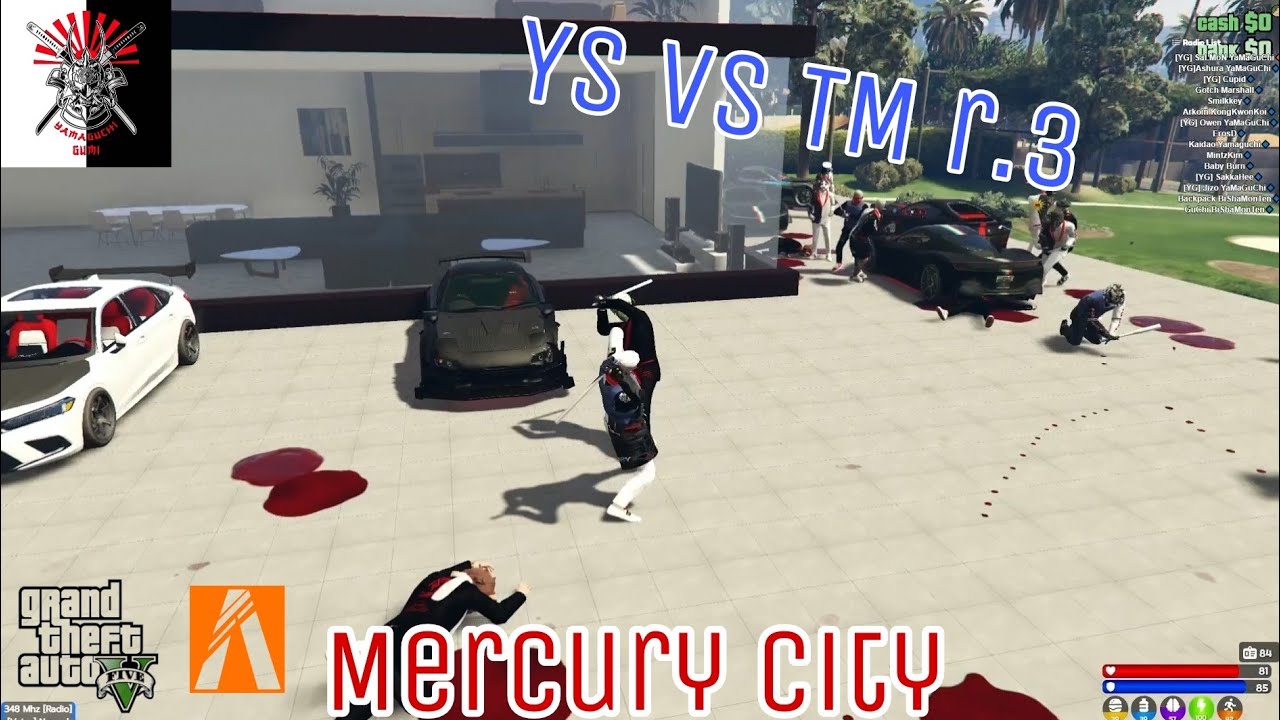 GTA V FIVE M Roleplay Mercury city YG vs TM r.3 - YouTube