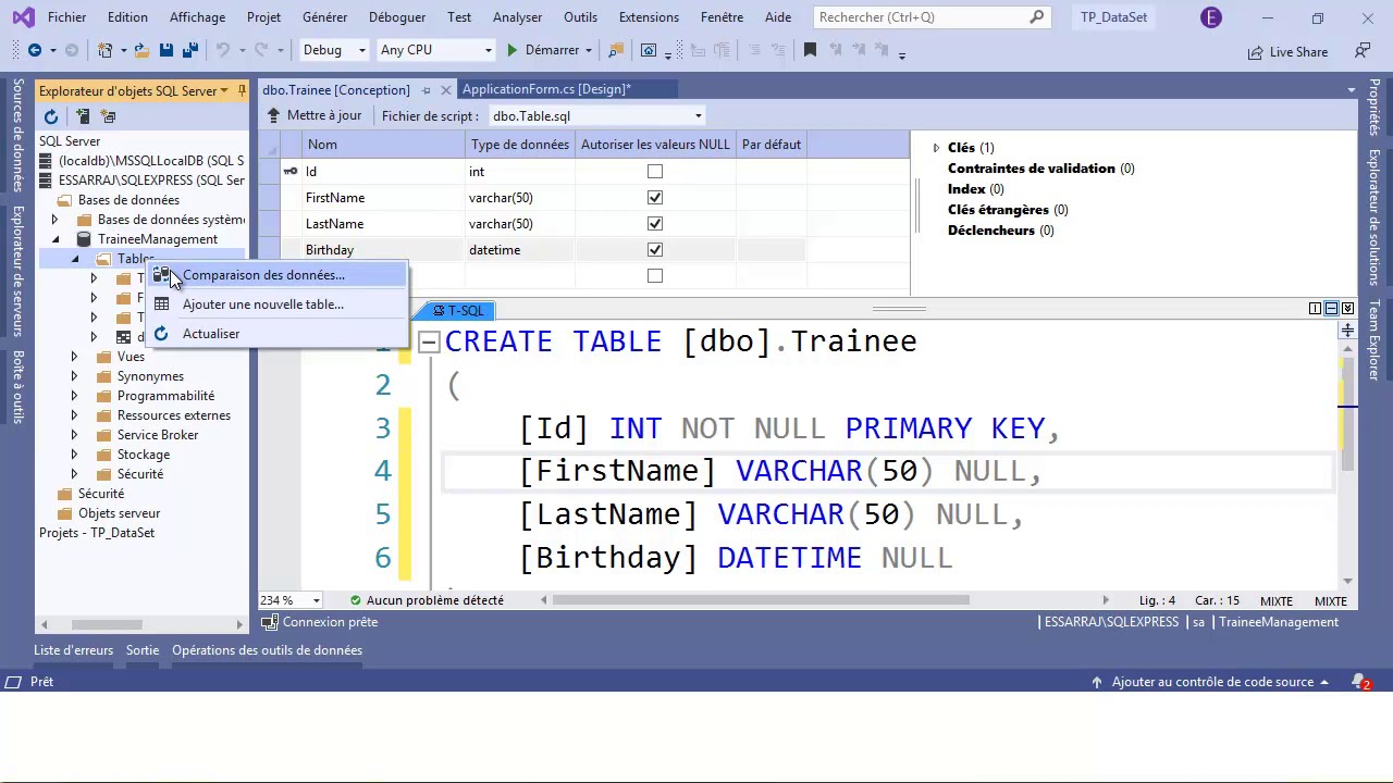 1 - Création de la base de données [ADO.net - mode déconnecté] - YouTube