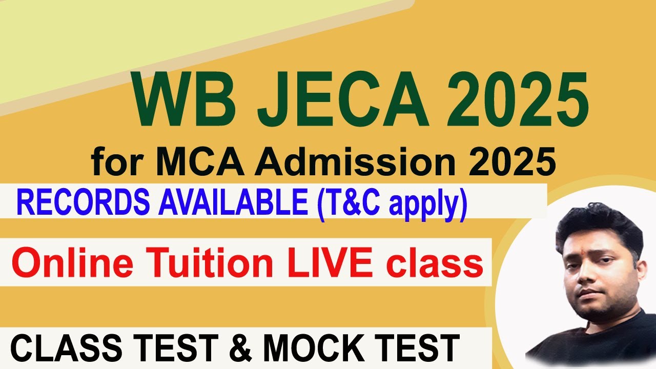 WB JECA EXAM 2025 ONLINE TUITION | JECA COACHING IN WEST BENGAL - YouTube