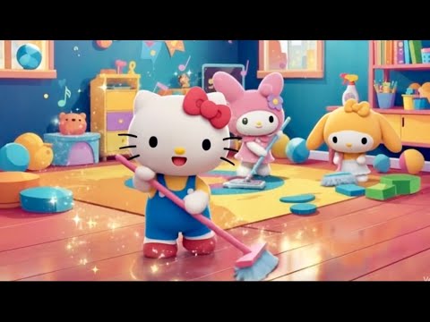 Happy Song for Kids | Hello Kitty Clean Up Team — Cute, Fun ...