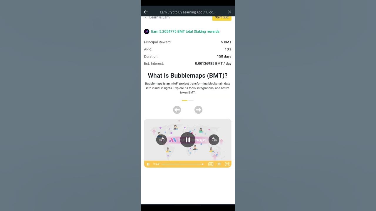 Free Bubblemaps (BMT) Coins And Quiz Answers In Binance #binance #malayalam #cryptonews # ...