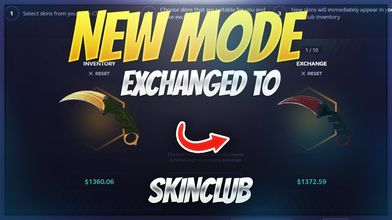 Easy Exchange Karambit Lore to Karambit Crimson - SKIN.CLUB - YouTube