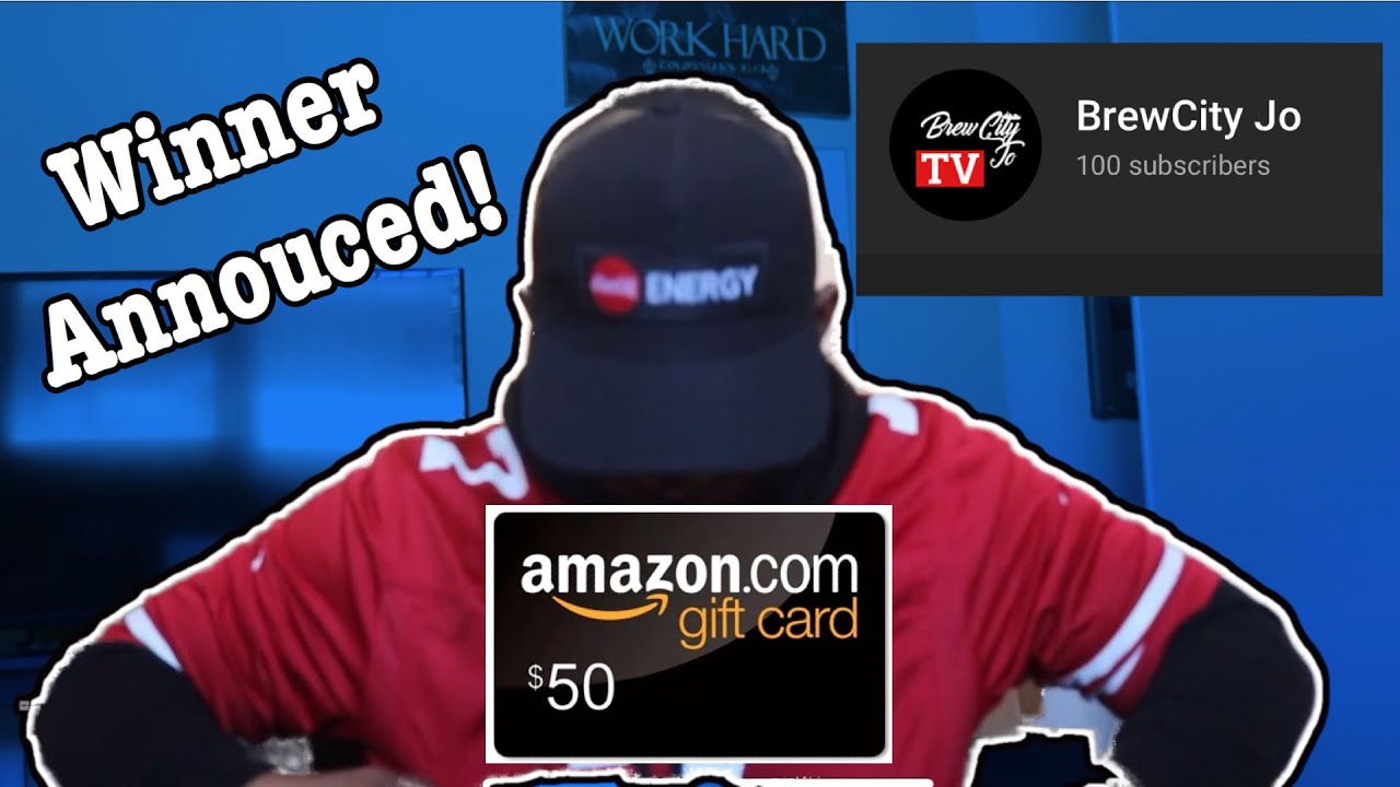 AMAZON GIFTCARD GIVEAWAY WINNER! - YouTube