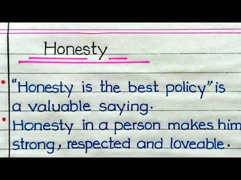 10 Lines On Honesty In English ll Essay On Honesty 10 Lines ll - YouTube