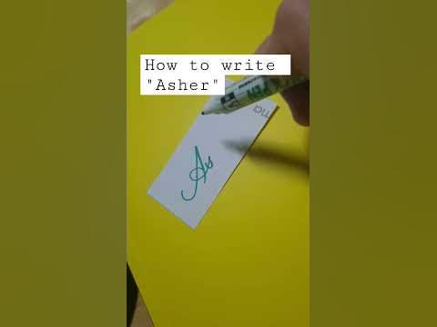 How to write "Asher" | Alluring handwriting of Amy - YouTube