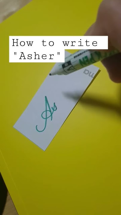 How to write "Asher" | Alluring handwriting of Amy - YouTube