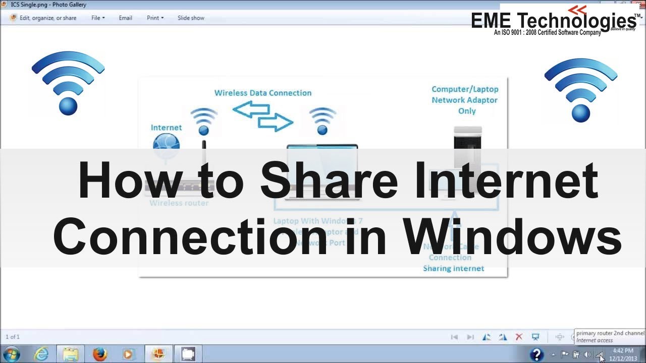 How to Share Internet Connection in Windows - YouTube