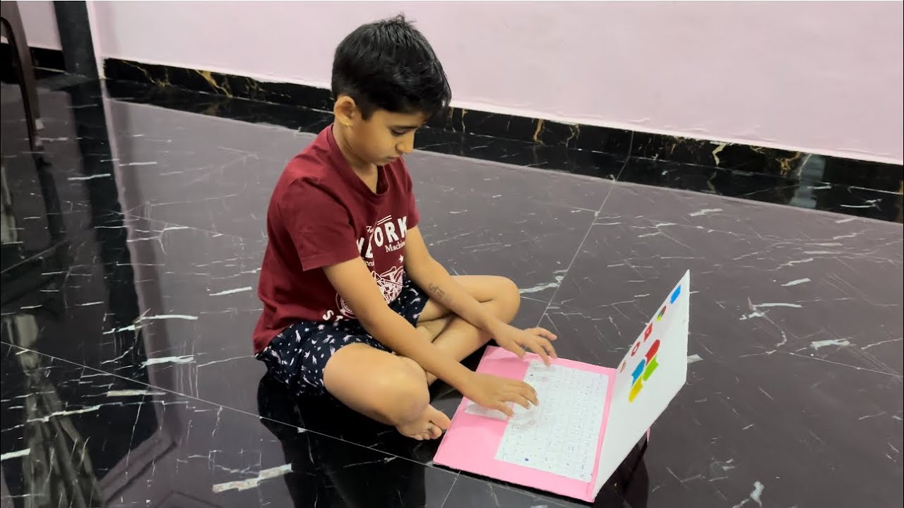 Best School project | Paper laptop making | पेपर से लॅपटॉप कैसे बनाये ...