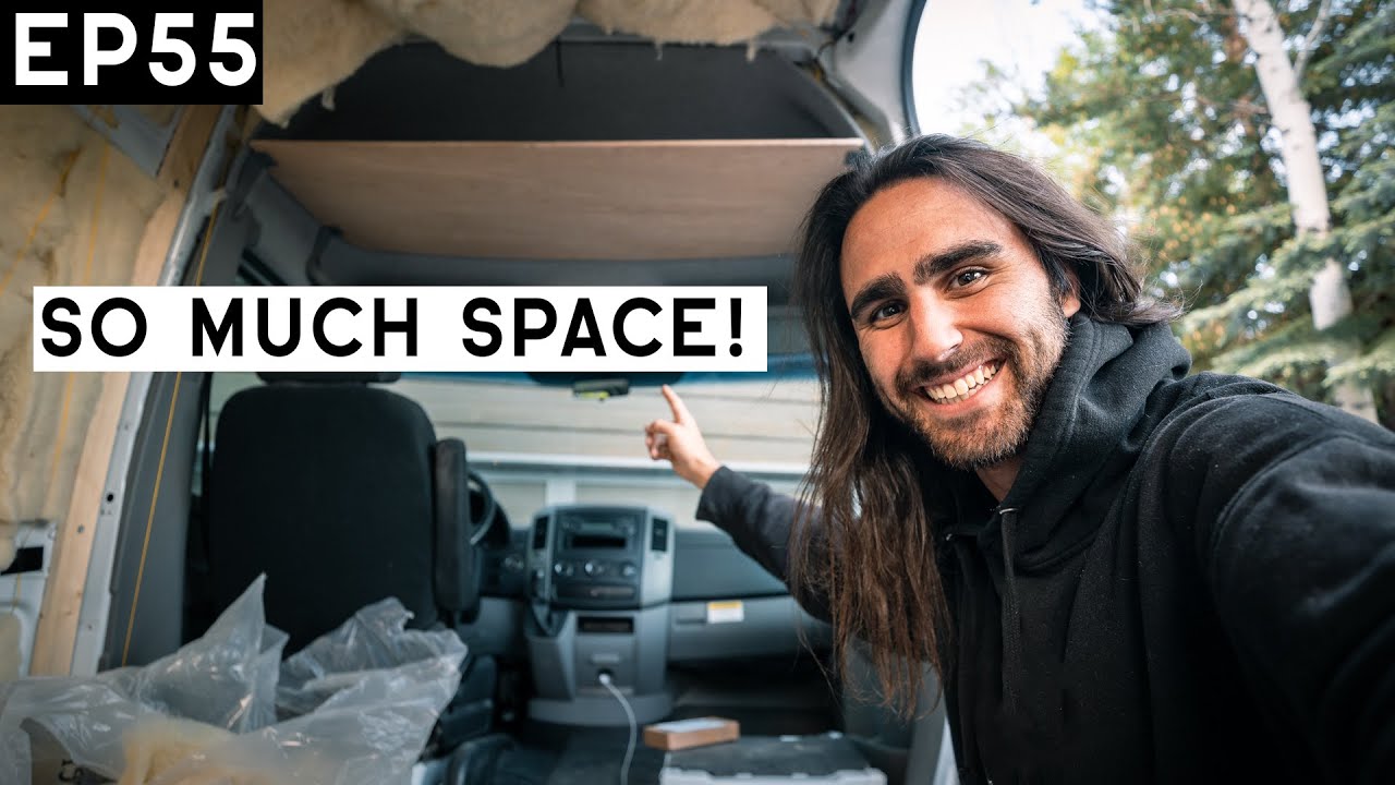 DIY Headliner Shelf & MORE!! | Sprinter Van Conversion - YouTube
