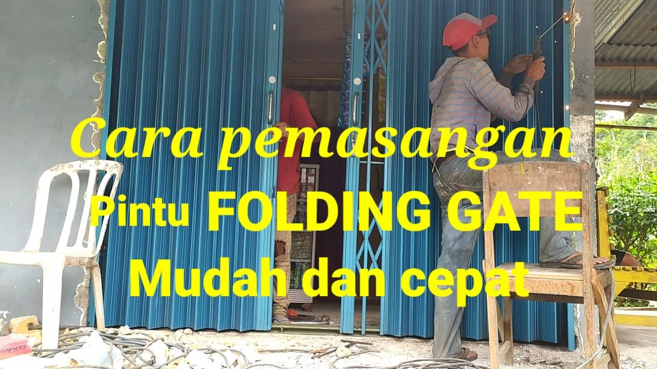 Cara pemasangan pintu folding gate - YouTube