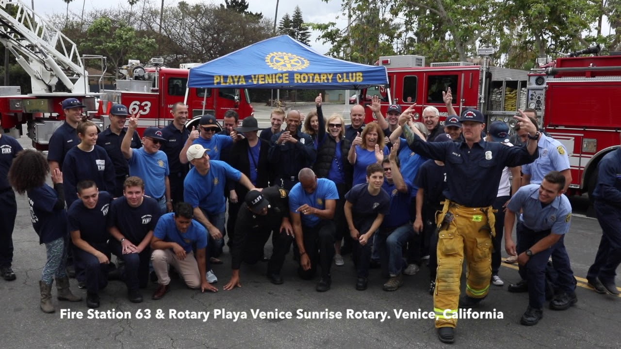 Go Team Venice! Fire Station 63 and Playa Venice Sunrise Rotary - YouTube
