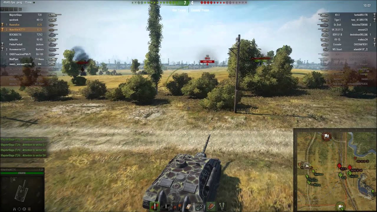 World of Tanks - E25 - Camo abusing tank sniper and patrol duty - YouTube