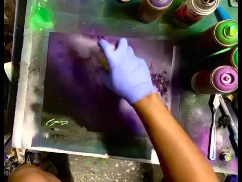 “Nebula” (spray paint art) - YouTube