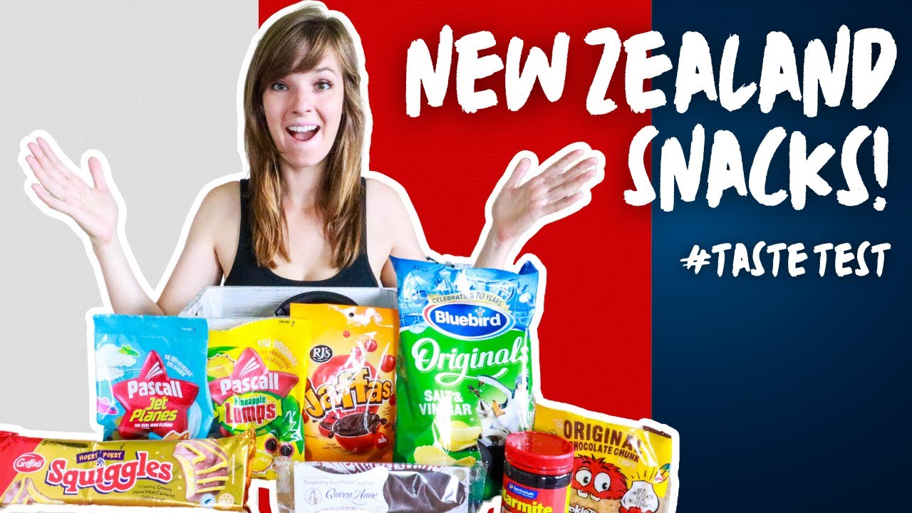 American trying Kiwi snacks | New Zealand foods are SO YUM=) - YouTube