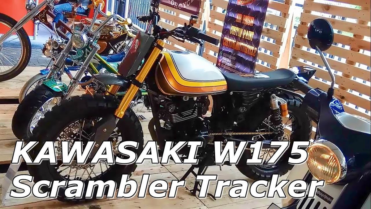 Kawasaki W175 Modifikasi Scrambler Tracker - YouTube