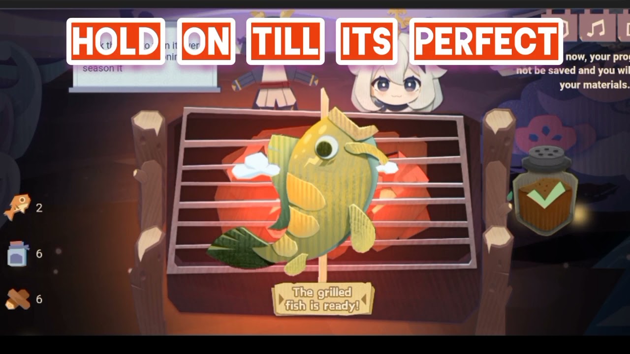Fish Cooking *SECRET Achievement* Impress paimon Genshin Impact - YouTube