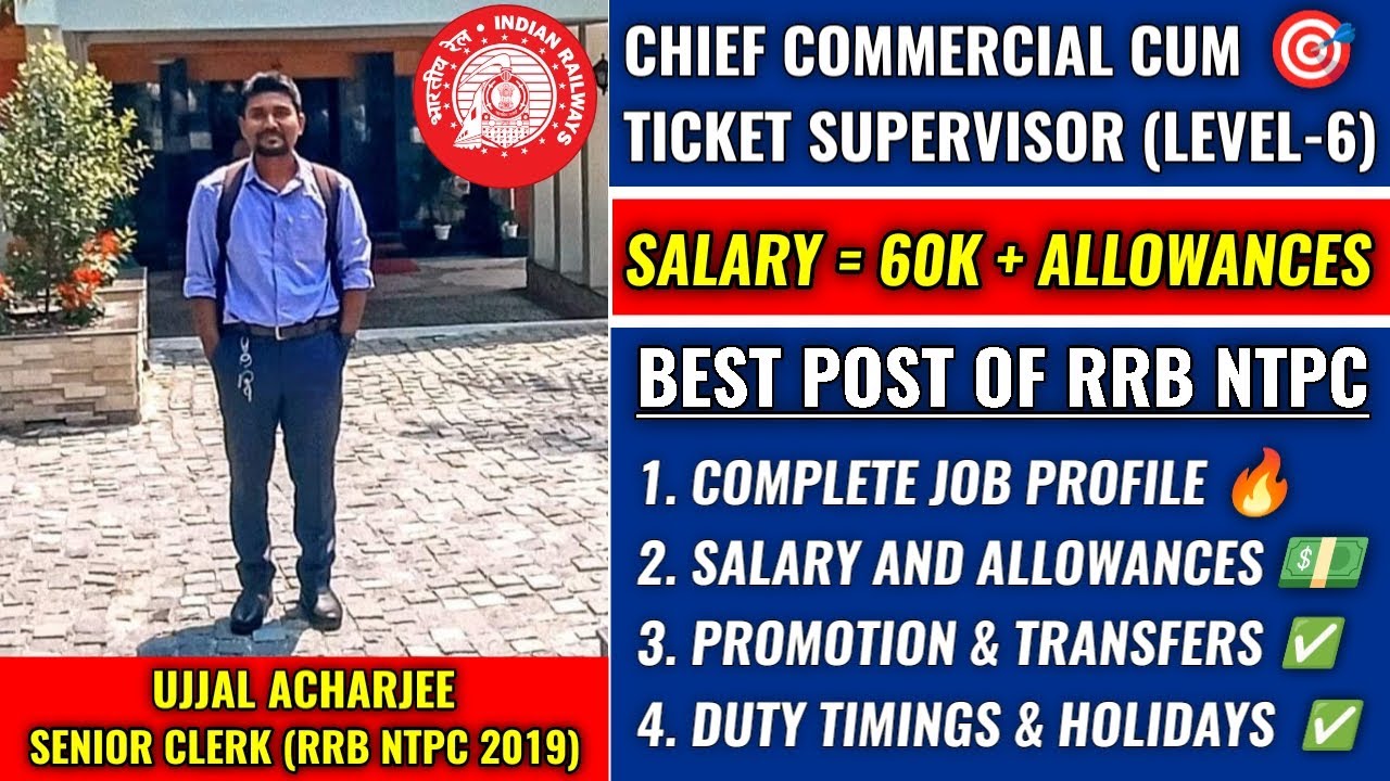 Chief Commercial Cum Ticket Supervisor RRB NTPC का BEST POST क्यों है ...