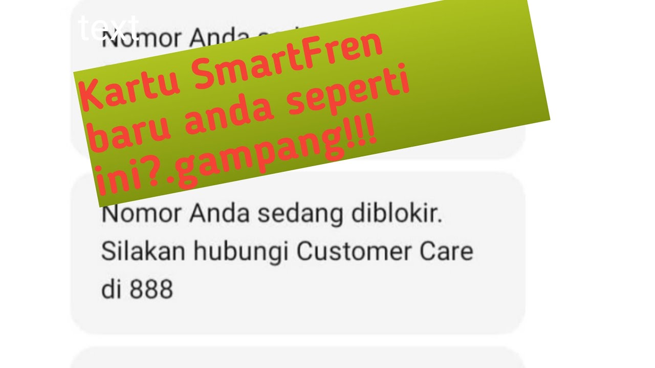 Jika Kartu Smartfren dapat SMS ini ,Nomor Anda sedang diblokir.Sikahkan ...