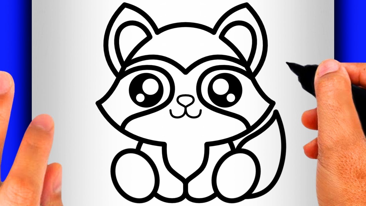 CÓMO DIBUJAR UN MAPACHE KAWAII (FÁCIL PASO A PASO) | DIBUJOS DE ...