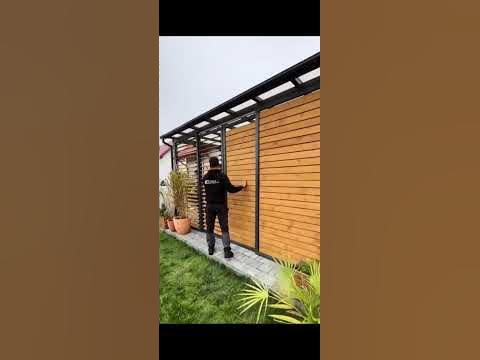 Современные навесы с передвижными дверями.#автонавесы# - YouTube