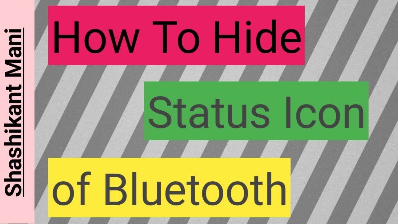 How to status icon of Bluetooth - YouTube